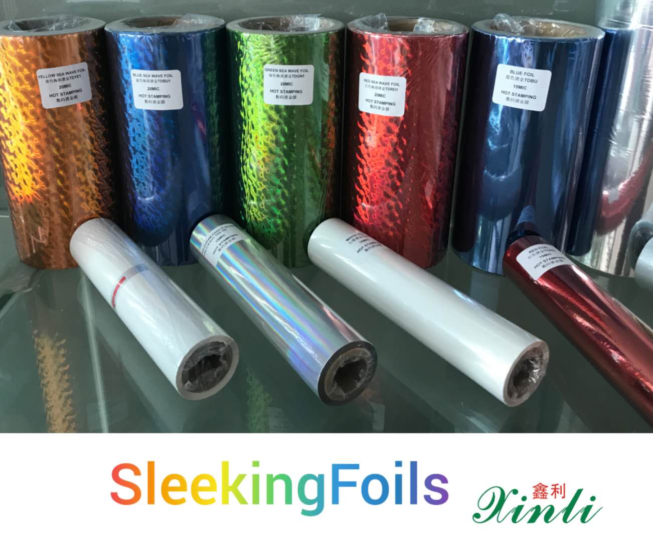 colorful sleeking foil